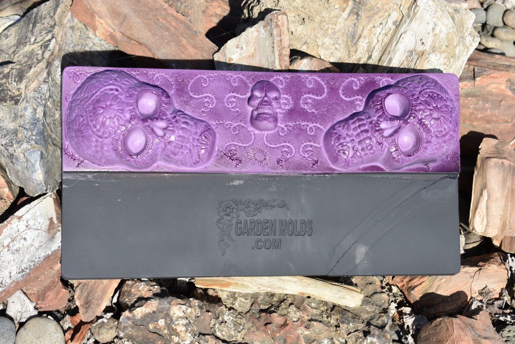 Day of the Dead Edging Stone Mold - Garden Molds