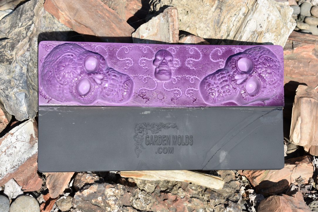 Day of the Dead Edging Stone Mold - Garden Molds