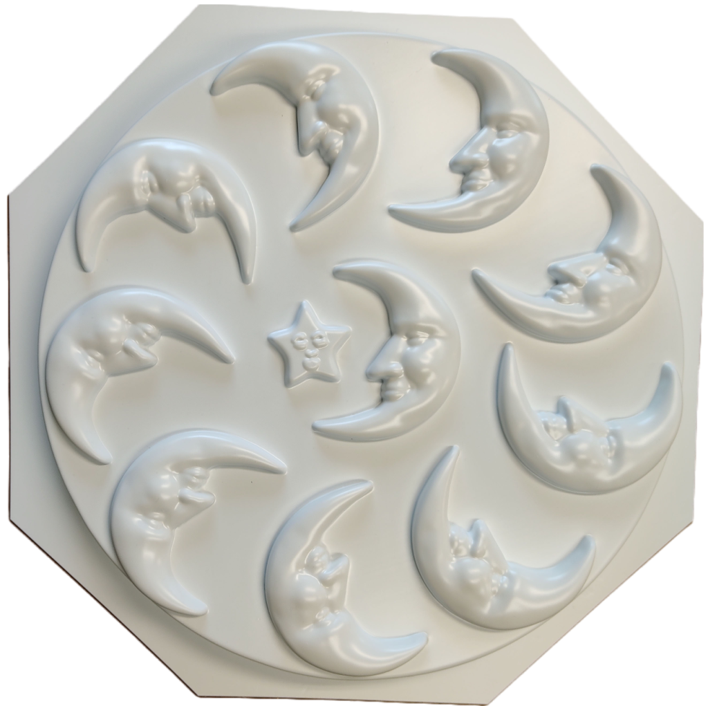 Raised Crescent Moon Stone Mold | Garden Molds